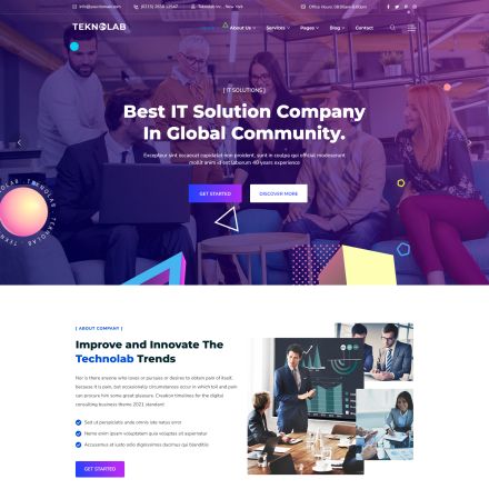 ThemeForest Teknolab v1.1.4 [34497684] - Шаблон для технологий и IT для WordPress