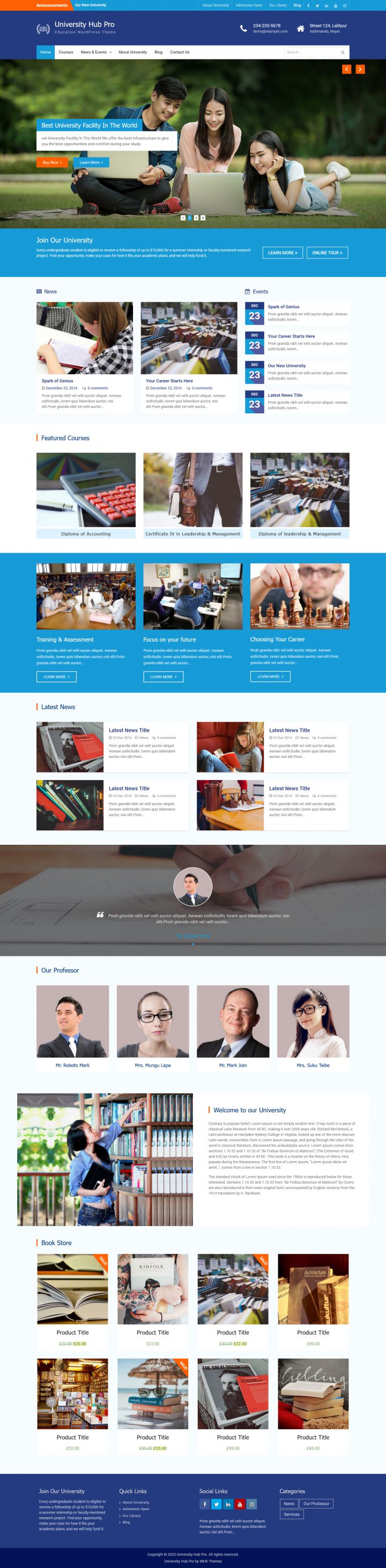 Theme Palace University Hub Pro v3.4.0 - шаблон университета для WordPress Theme Palace University Hub Pro v3.4.0 - шаблон университета для WordPress